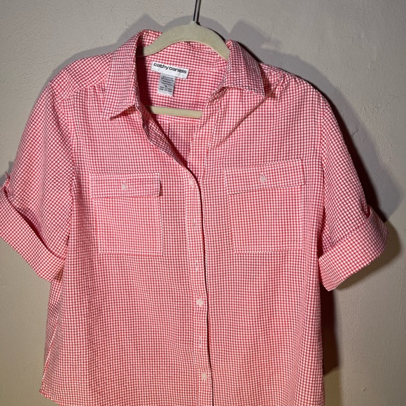 Cathy Daniels | Tops | Cathy Daniels Xl Short Sleeve Button Down Shirt ...